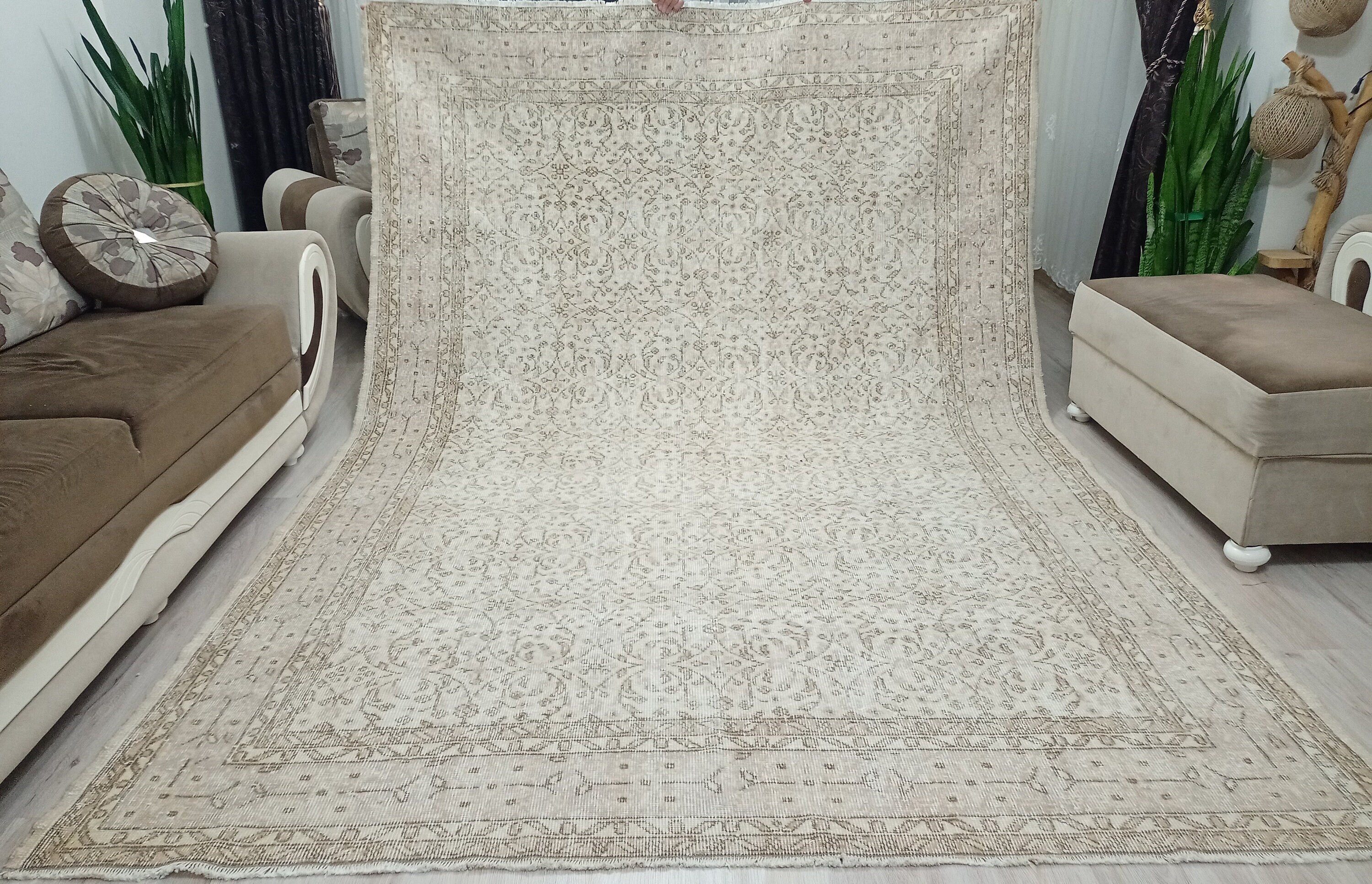 Cream Turkish Rug 8x10 - Etsy