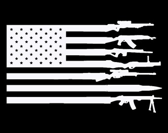 Rifle Flag Decal | Etsy
