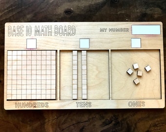 Wooden Base Ten Blocks - Etsy