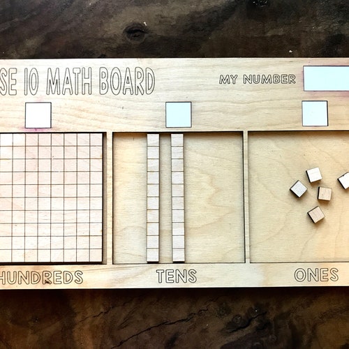 BASE 10 Math Board With Manipulatives SVG Cut File Only - Etsy