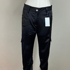 Vintage 80s Gold Flava Satin Poly Pucker Pants / Trousers Lady / Retro ...