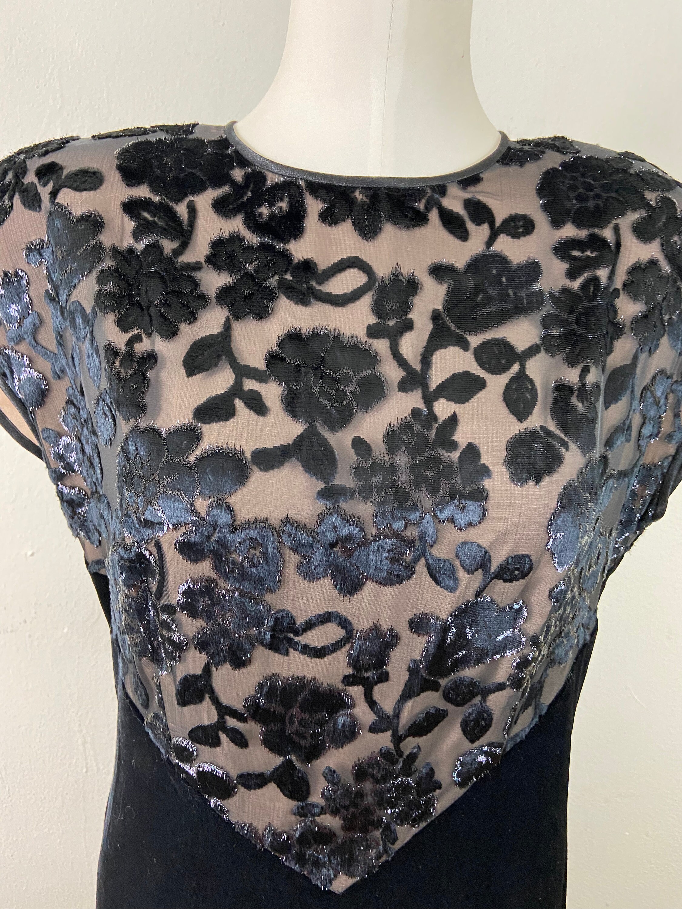 Vintage 80s Style From 30s Back Silk Velvetier Slim Fit Design - Etsy