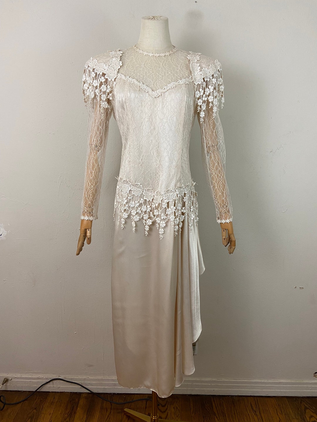Vintage 80s Barbara Chodos Second Nuptials Chantillí and Guipure Lace ...