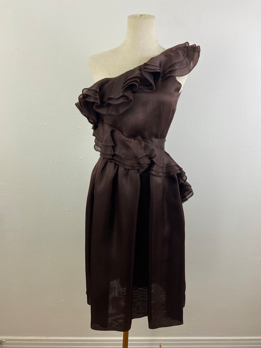 Vintage 78s Chocolate Brown Bies Cross Body and One Shoulder Halter ...