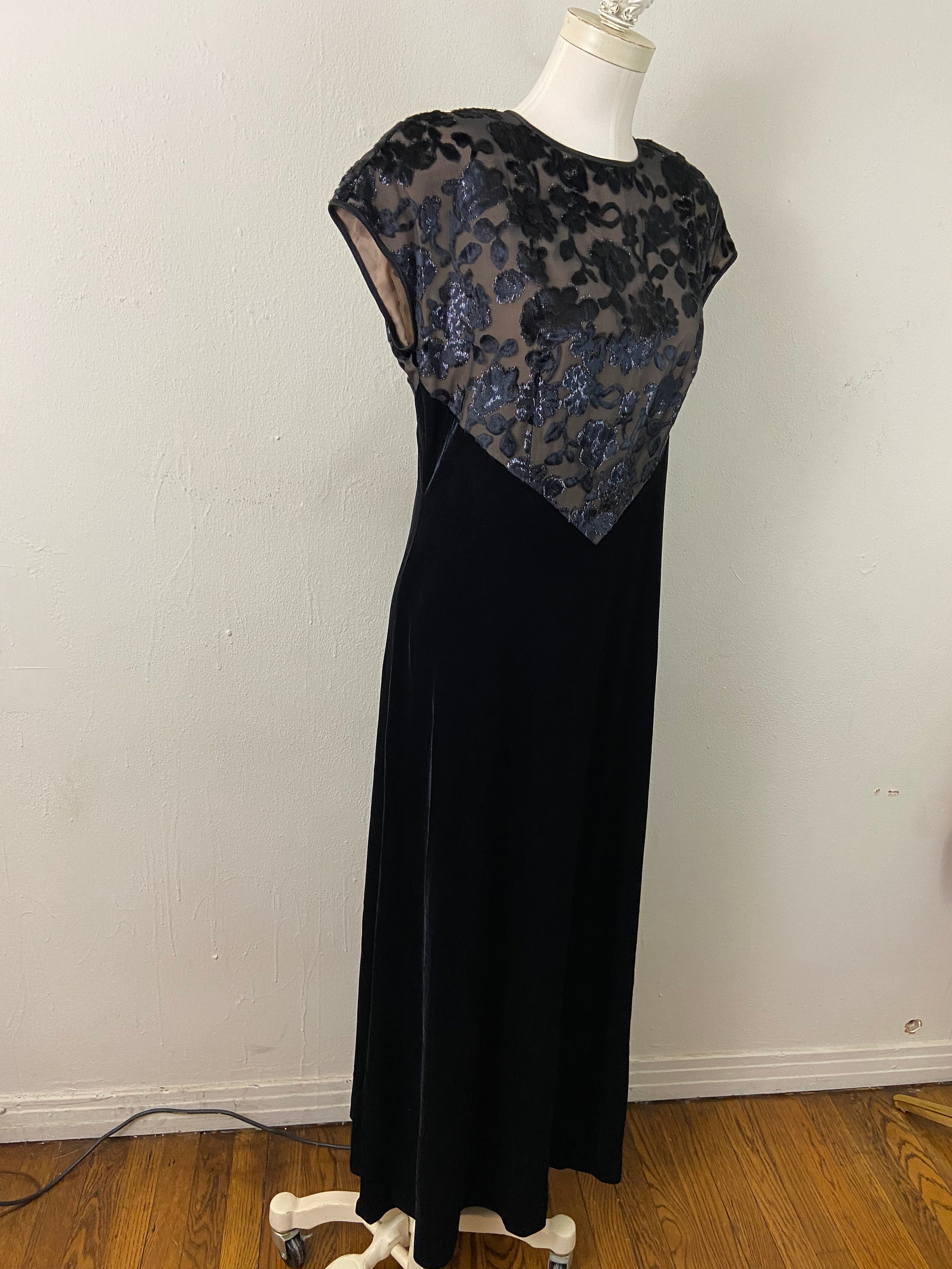 Vintage 80s Style From 30s Back Silk Velvetier Slim Fit Design - Etsy