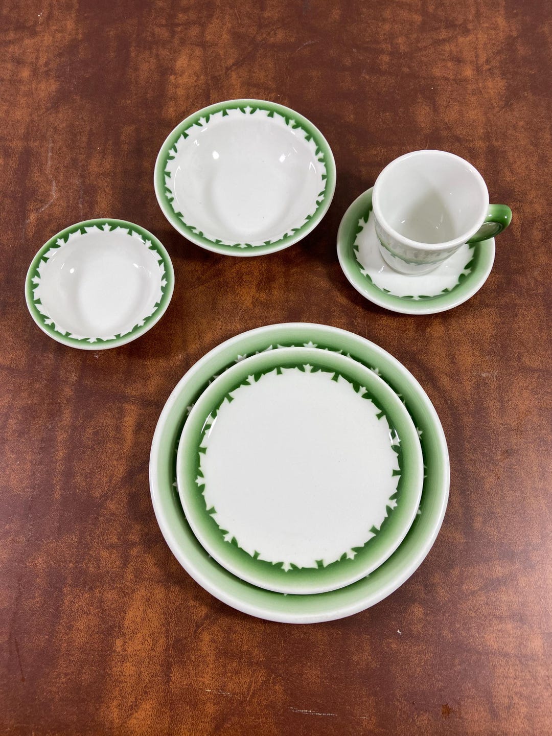 1950s Jackson China Restaurant Ware Porcelain Dishes Set of 6pcs ...