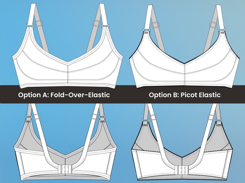 Basil Wireless Bra Sizes 28B-40G Sewing Pattern PDF Bra Making - Etsy