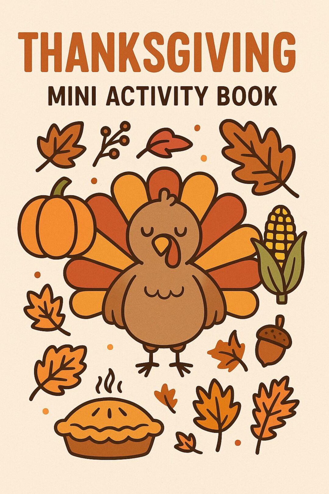 Mini Thanksgiving Activity Book for Kids Printable | Fall Coloring ...