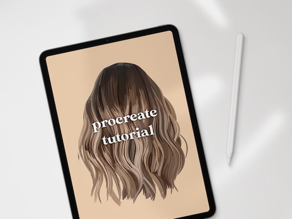 Procreate Digital Art Illustration Hair Tutorial How To Draw Etsy