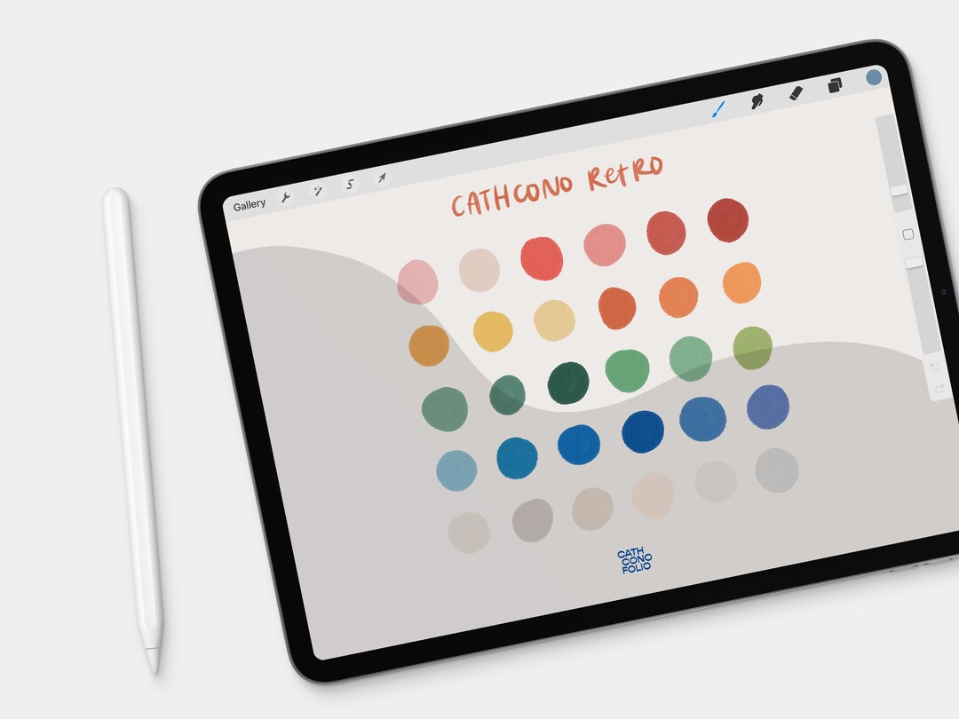 Retro Color Palette, Color Palette for Procreate, Hippie Funky ...