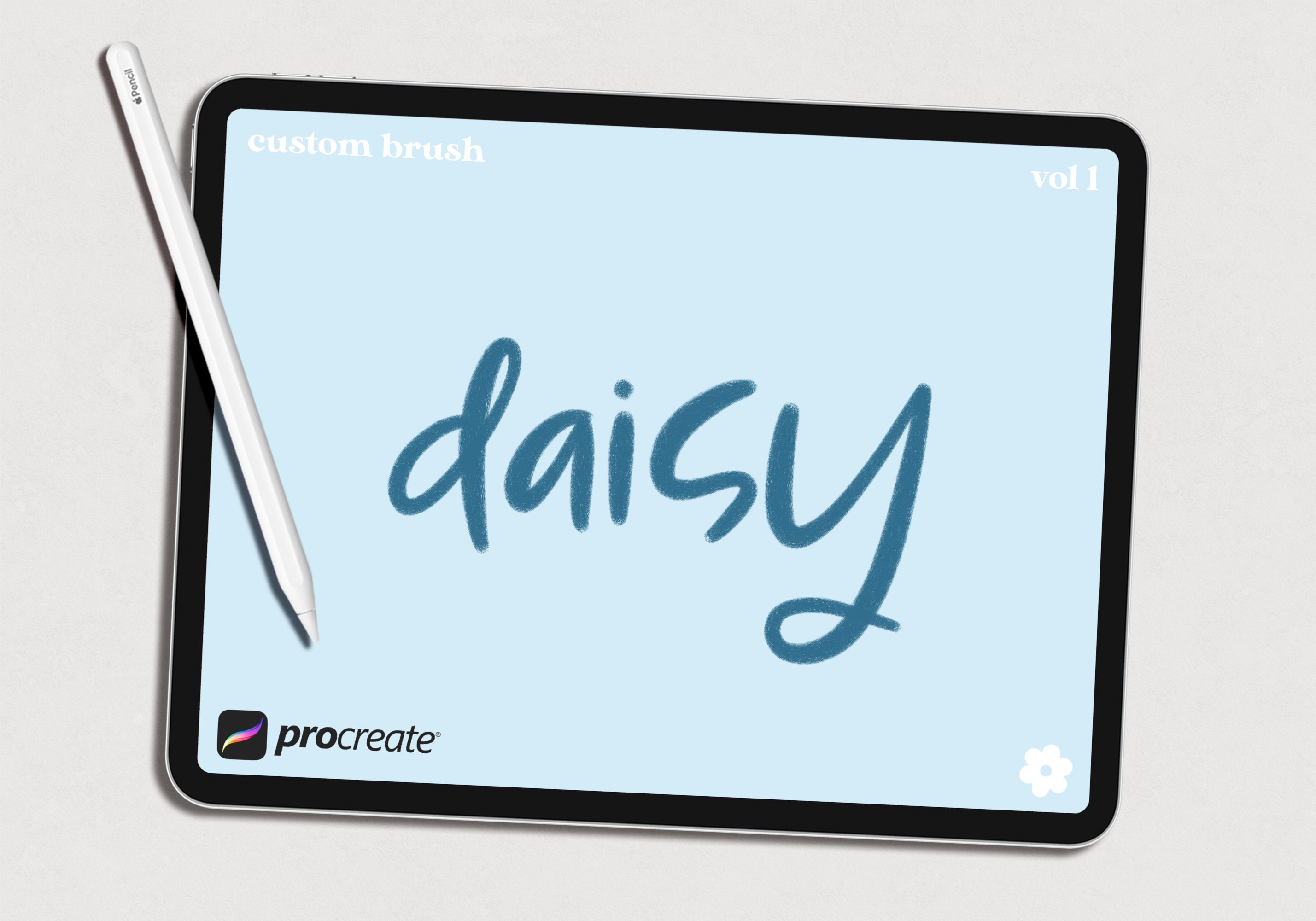 Daisy Procreate Lettering Brush Brushes for Procreate - Etsy