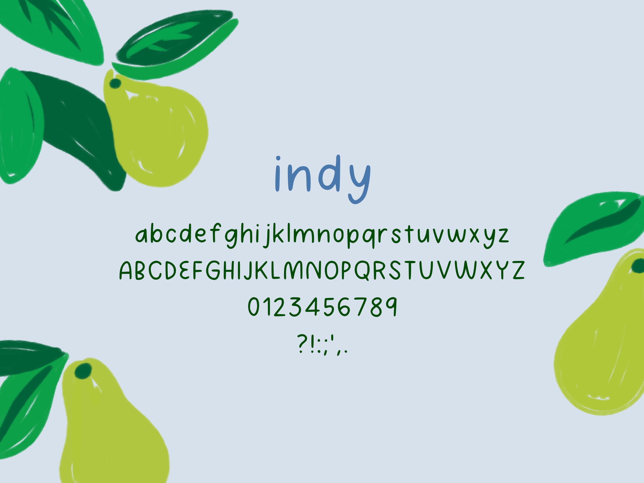 Indy Handwritten Font Digital Download Cricut Procreate | Etsy