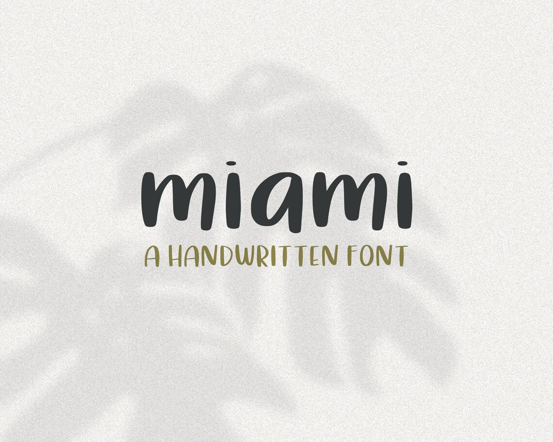 Miami Font Digital Font Download Handwritten Font Font for - Etsy