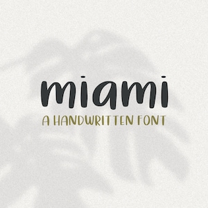 Miami Font, Digital Font Download, Handwritten Font, Font for Procreate ...
