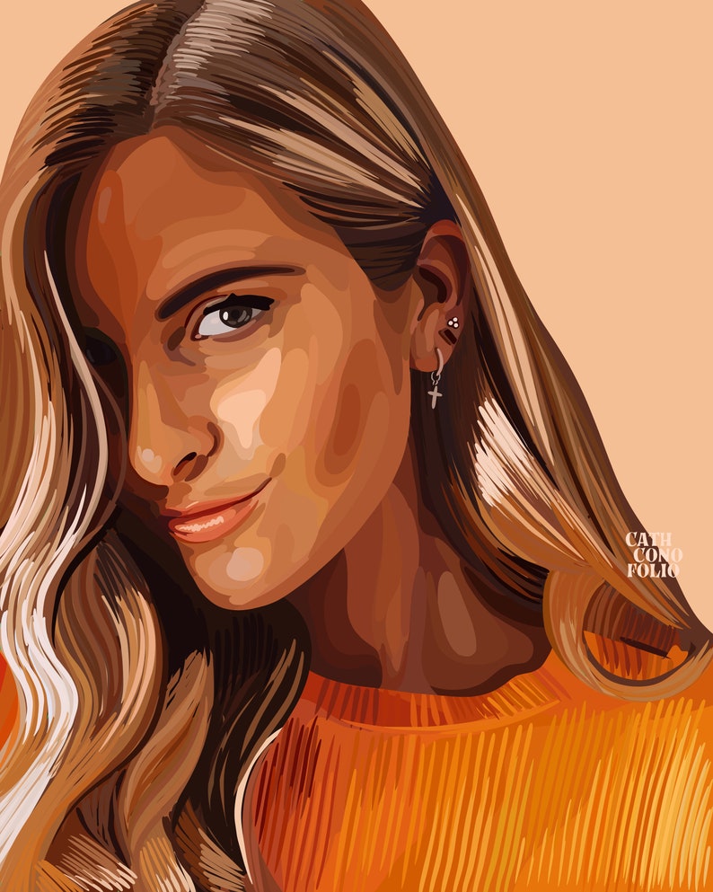 Procreate Digital Illustration Tutorial Bundle Portrait - Etsy