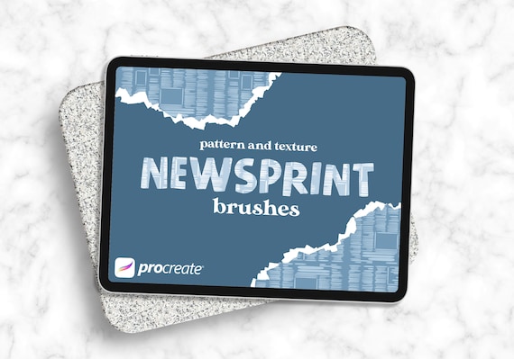 Procreate Newsprint Newspaper Brush and Pattern Set Brushes - Etsy