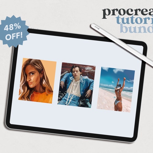 Procreate Digital Illustration Tutorial Bundle Full Bundle - Etsy