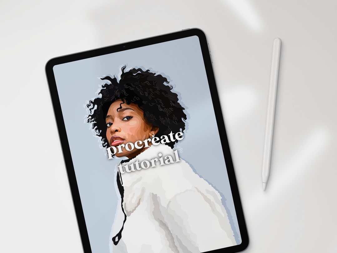 Procreate Digital Art Illustration Portrait Tutorial, How to Draw Faces ...