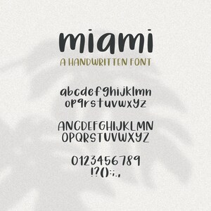 Miami Font, Digital Font Download, Handwritten Font, Font for Procreate ...