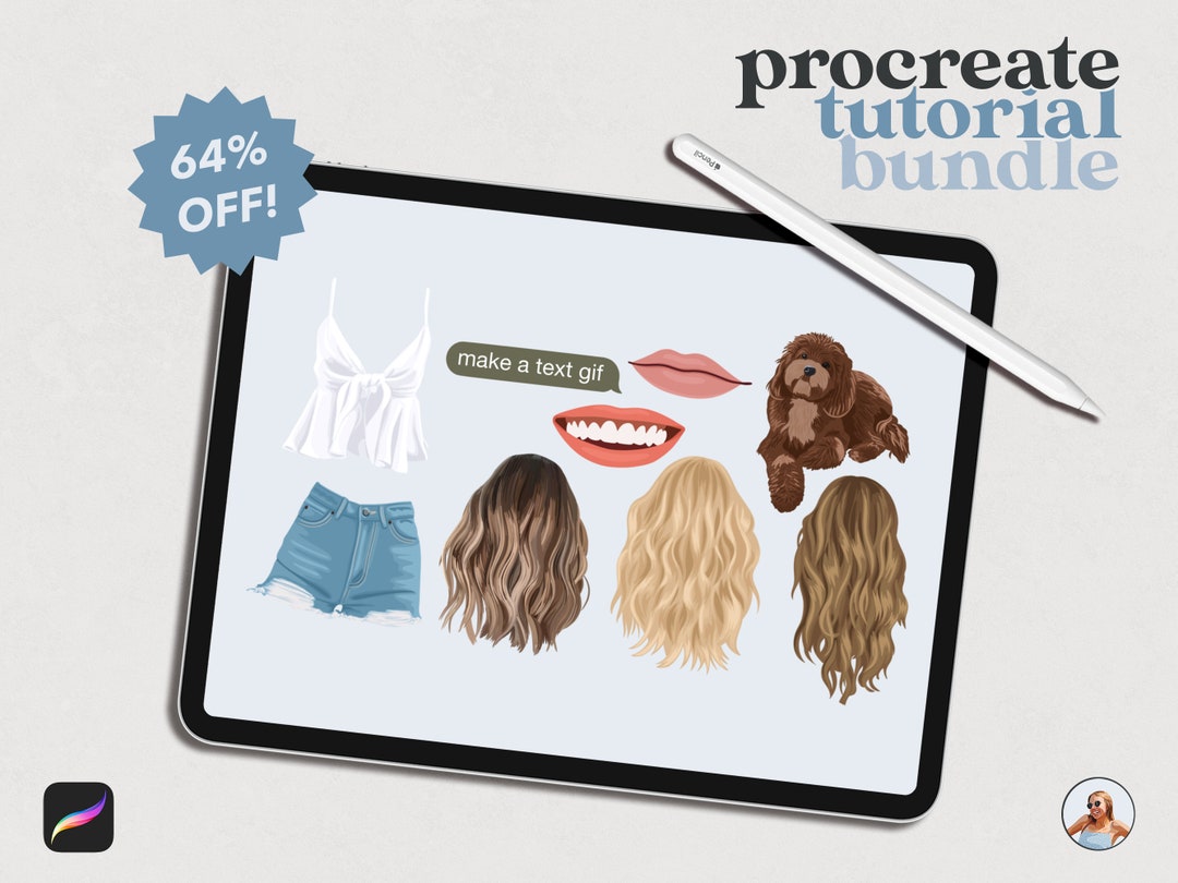 Procreate Digital Illustration Tutorial Bundle, Beginner Bundle, How to ...