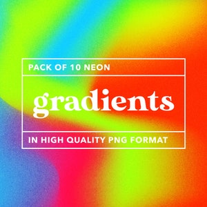 Neon gradients neon backgrounds neon holographic gradients | Etsy