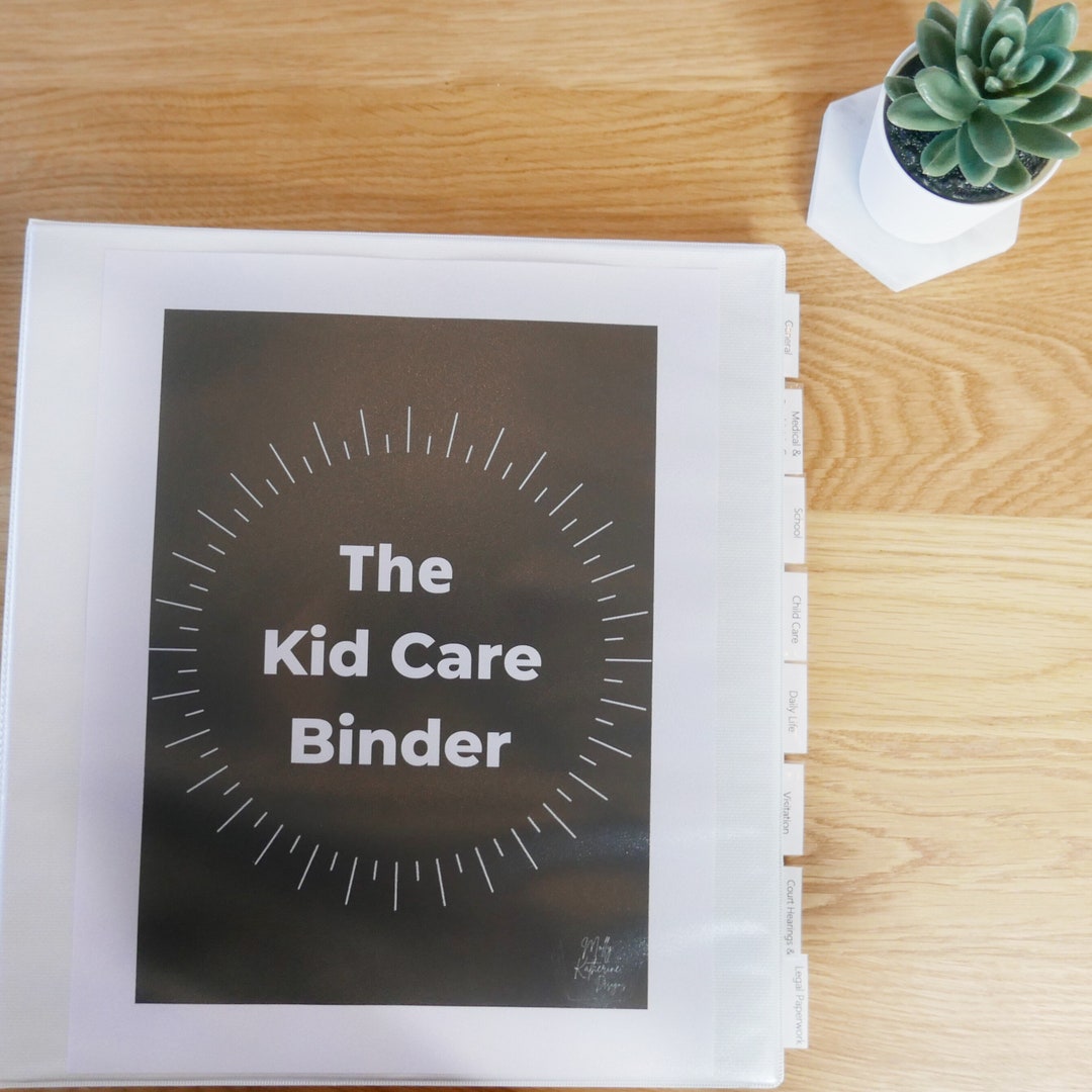 Foster Kid Care Binder - B&W PRINTED BINDER - Etsy