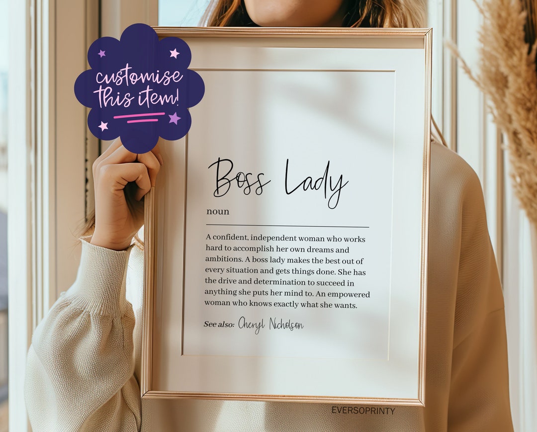 Boss Lady Print, Girl Boss Office Decor, Business Owner Gift, Small ...