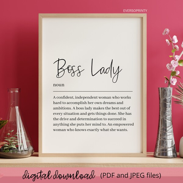 Boss Lady Definition Printable - Etsy