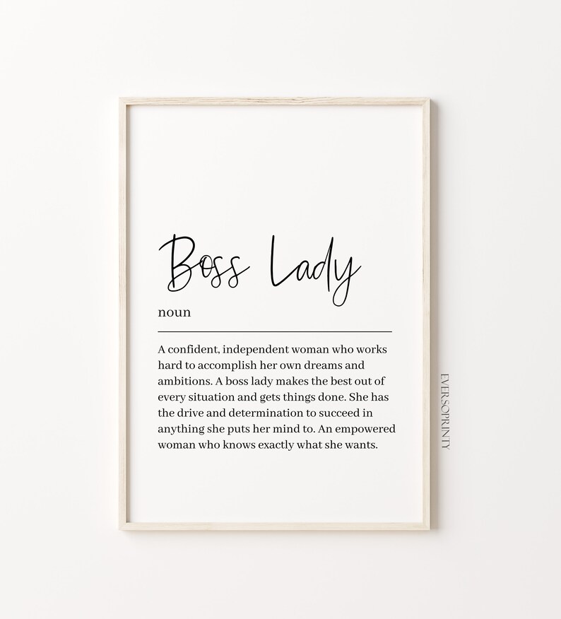 Boss Lady Print Girl Boss Office Decor Business Owner Gift - Etsy