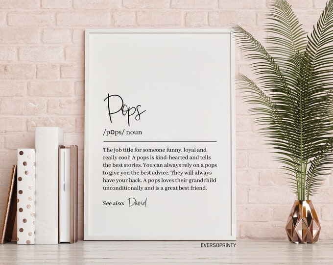 Pops Fathers Day Gift Pops Sign Gift for Pops Rustic Sign for Pops Gift ...