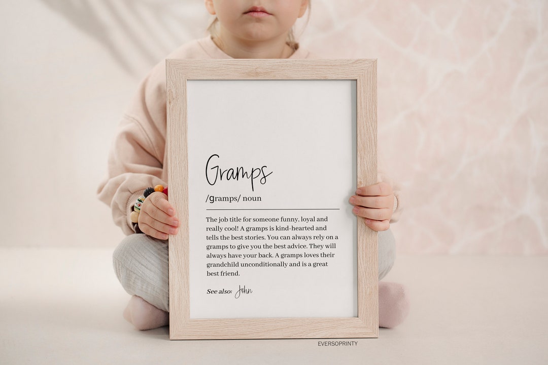 Personalised Gramps Gift, Gramps Definition, Gift for Gramps Birthday ...