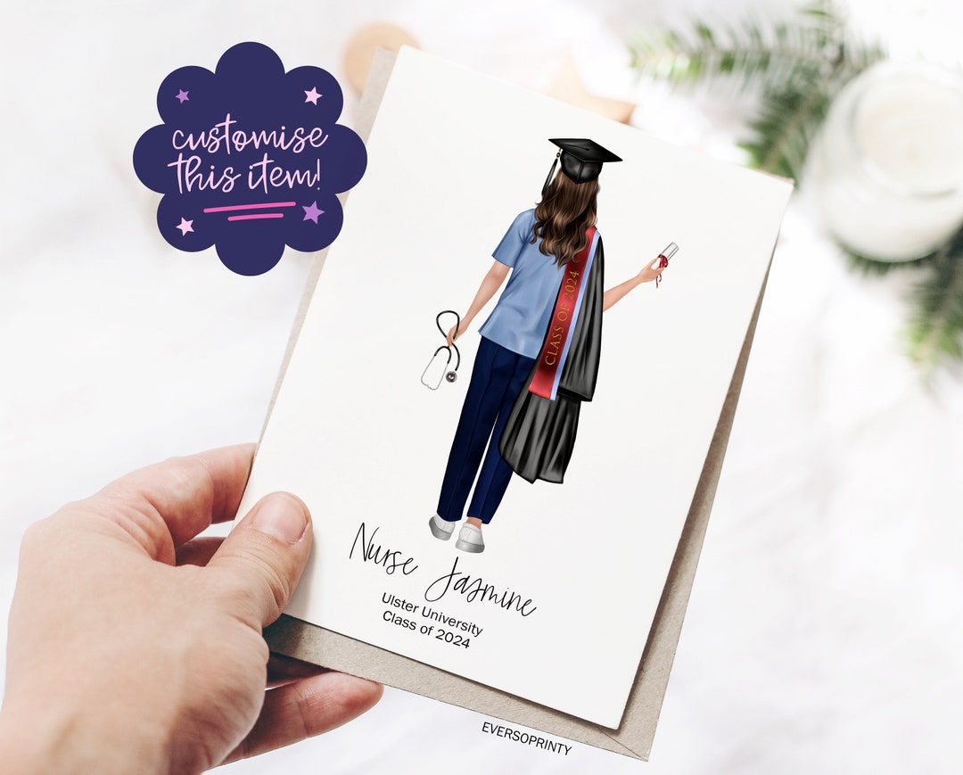 Personalised Graduation Card, Nurse Card, University Graduation ...