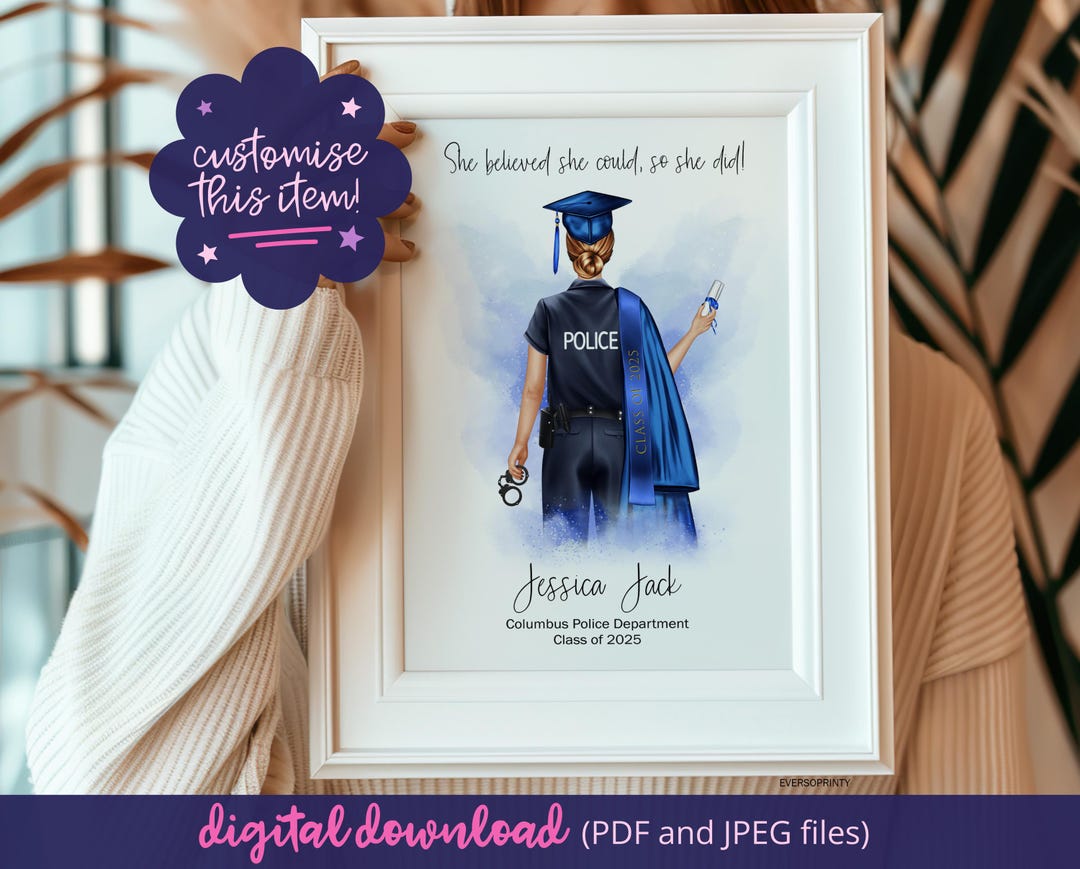 Personalised Police Graduation Gift, Police Academy Graduation, Class ...