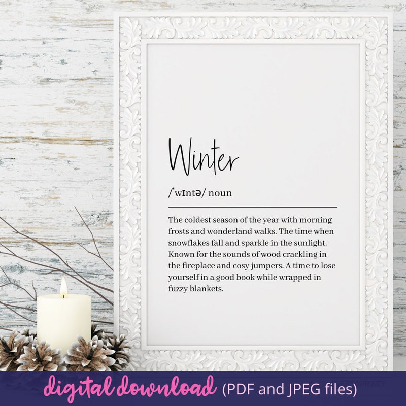 Definition Print - Etsy