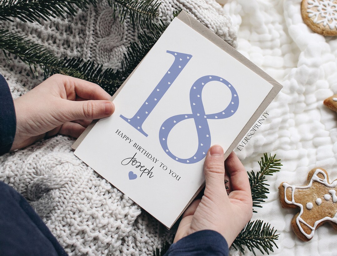 Personalisierte Geburtstagskarte zum 18. Geburtstag, Alles Gute zum ...