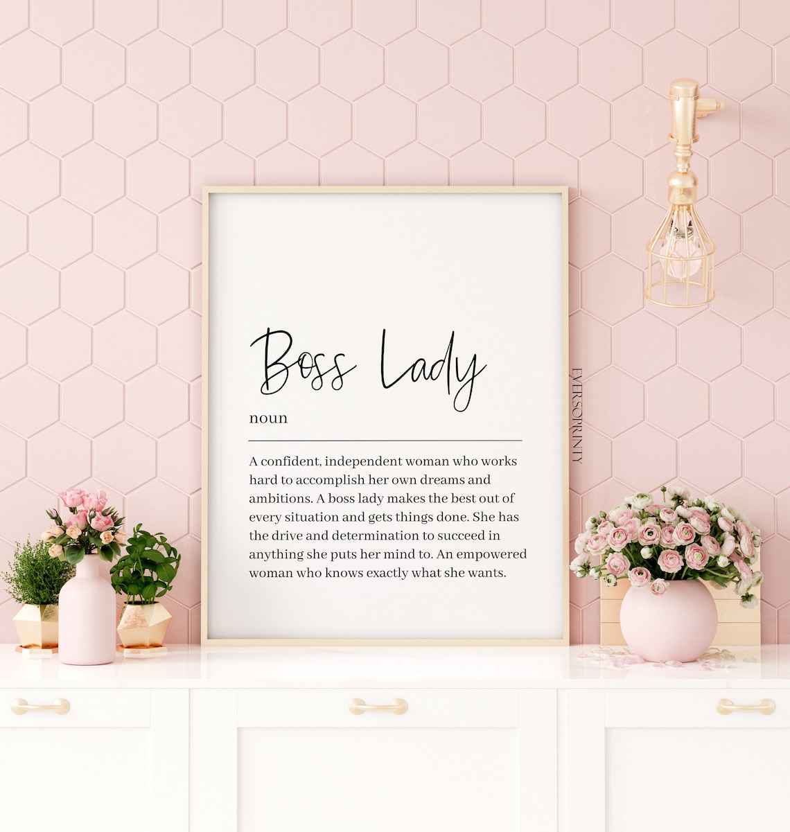 Boss Lady Print Girl Boss Office Decor Business Owner Gift | Etsy