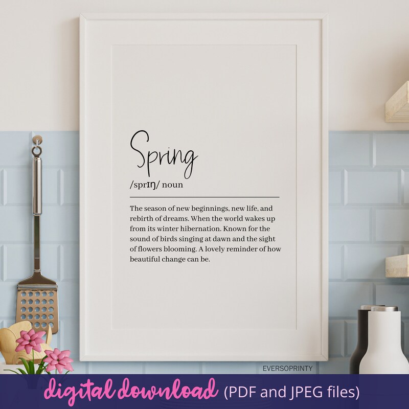 Definition Print - Etsy