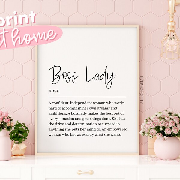 Boss Lady Gift Printable - Etsy
