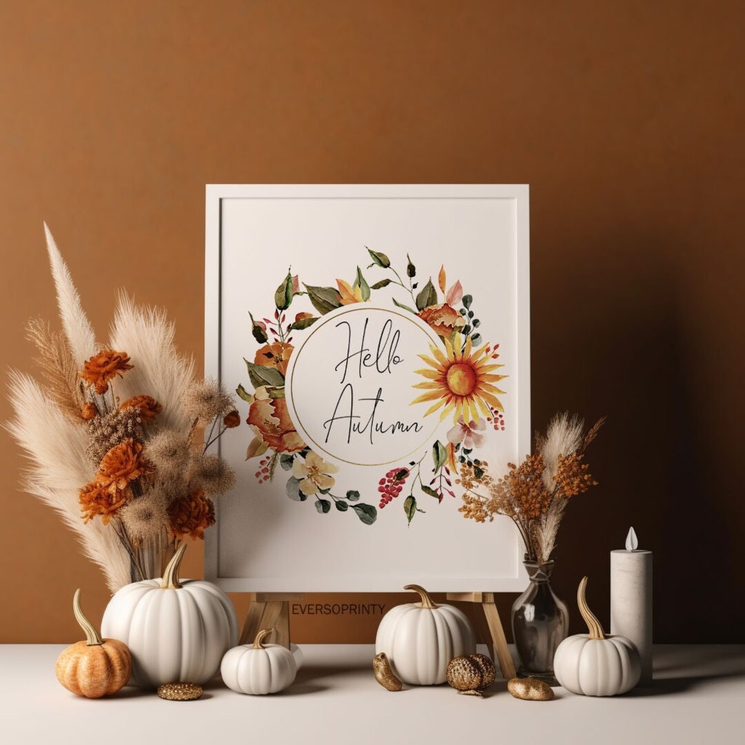 Hallo Herbst Druck, Herbst Definition Druck, Herbst Wandkunst, Herbst ...
