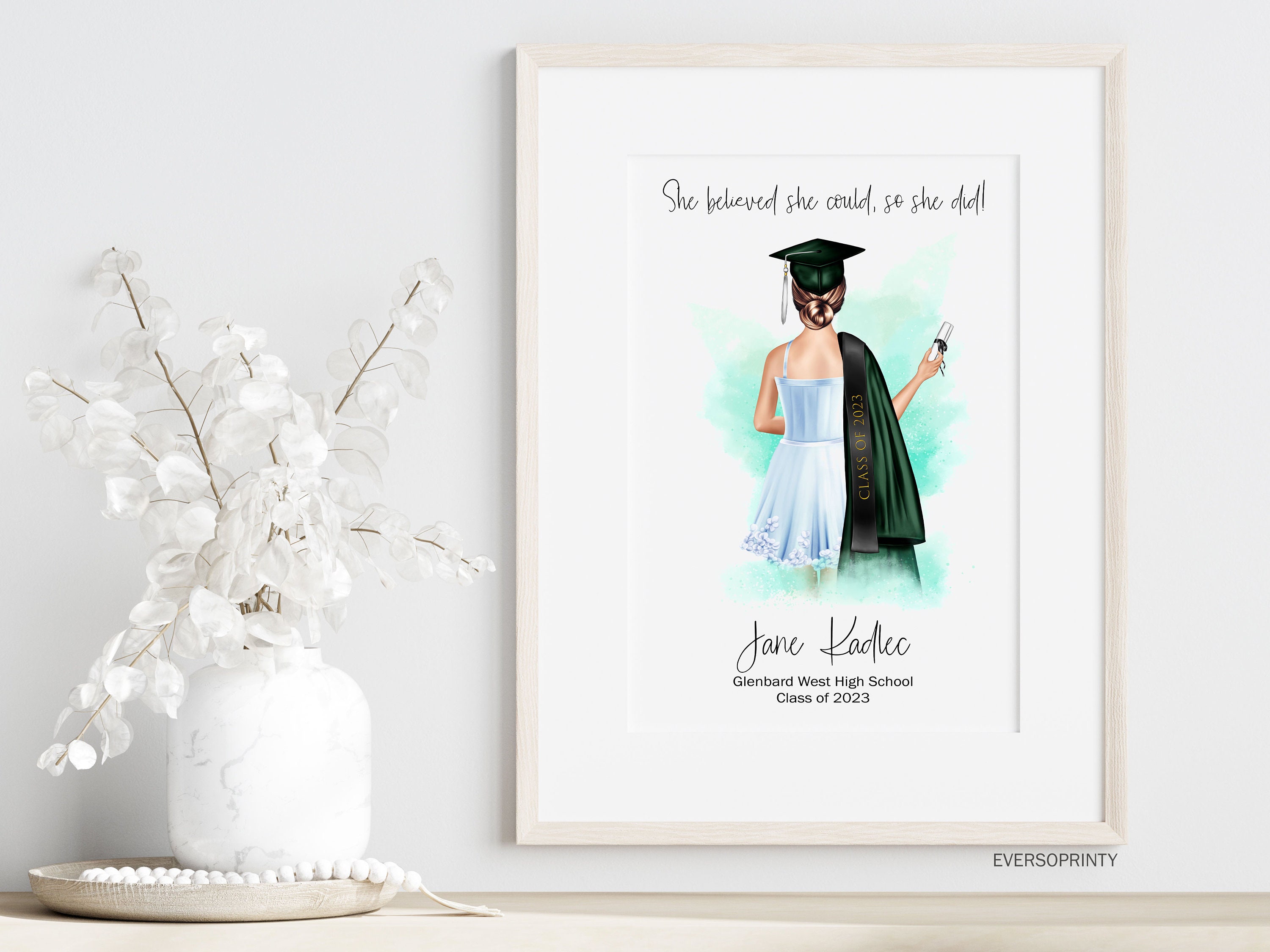 Personalised Dancer Graduation Print Graduation Gift - Etsy