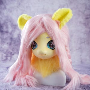 Little Pony Cosplay Mask, High-quality Faux Fur Mask, MLP Furry ...