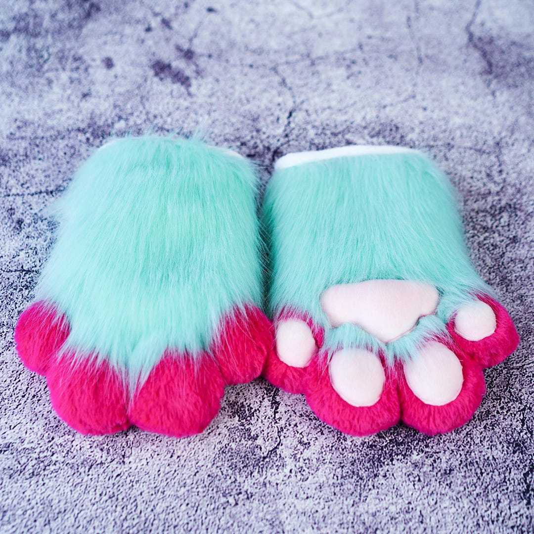 Fursuit Puffy Paws,cosplay Furry Hand, Anthro Custom Furry Art Pet Play ...