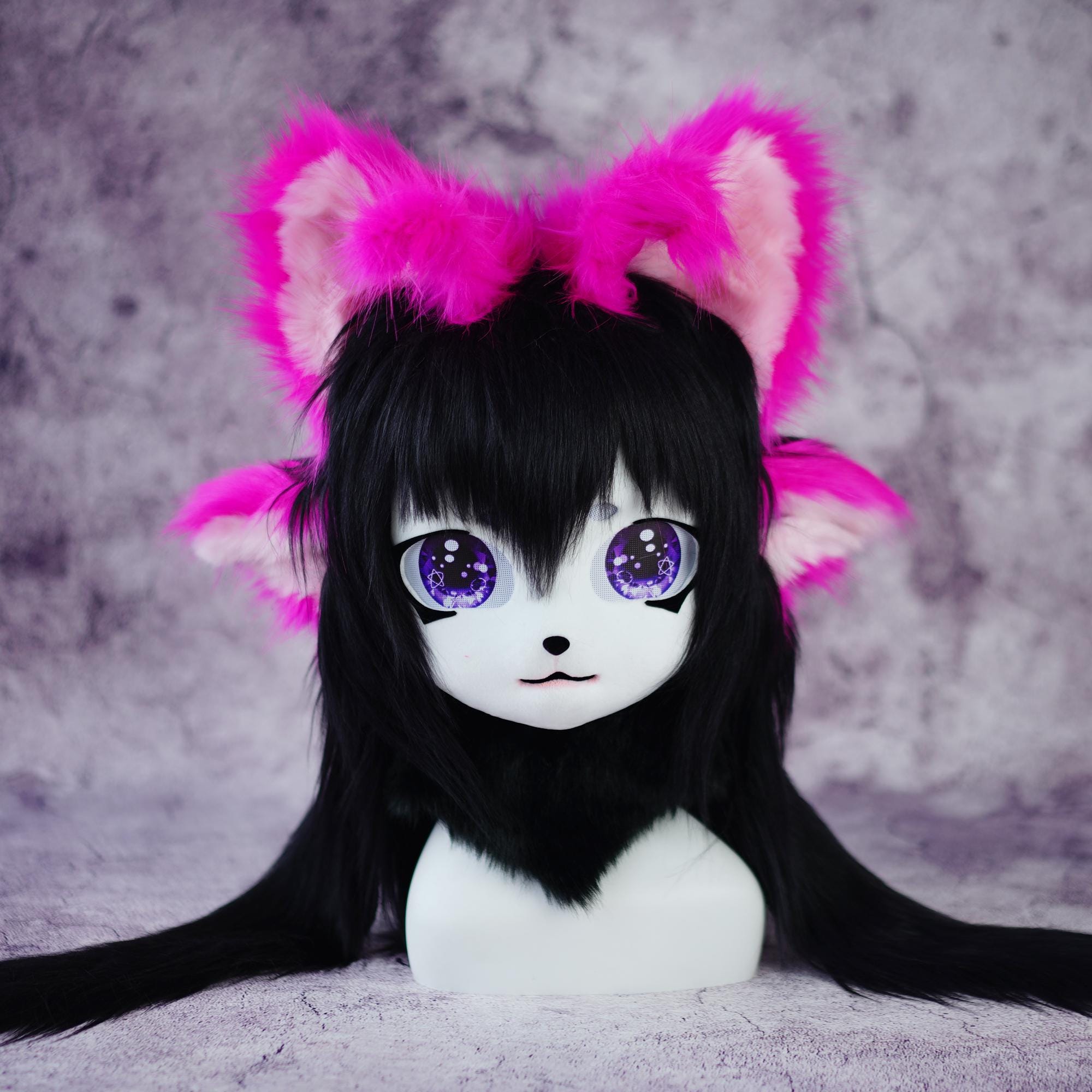 Kigurumi Fursuit Mask - Custom Faux Fur Animal Head for Cosplay ...