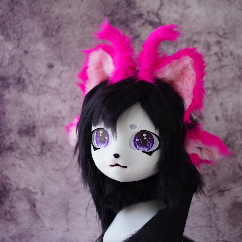 Alien Fursuit Head Mask and Feetpaws Set- Handcrafted Faux Fur Kigurumi ...