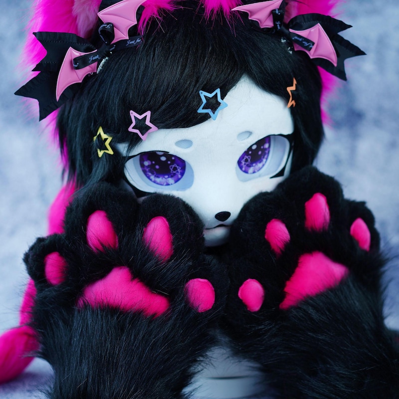 Therian Mask Pink Fox - Etsy UK