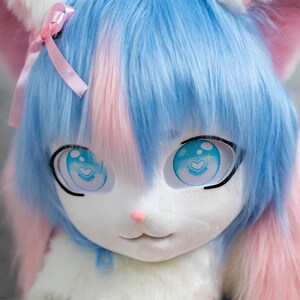 Blue Cat Mask, Mask King Cat Mask Furry Cosplay Mask Head With Blue ...