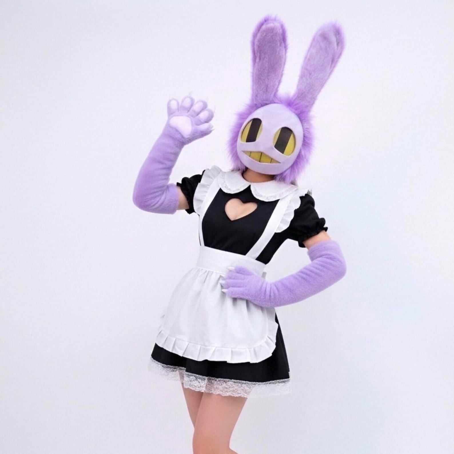 Jax Cosplay Gear – Fursuit Jax Mask Paws and Feetpaws Set, Purple Bunny ...