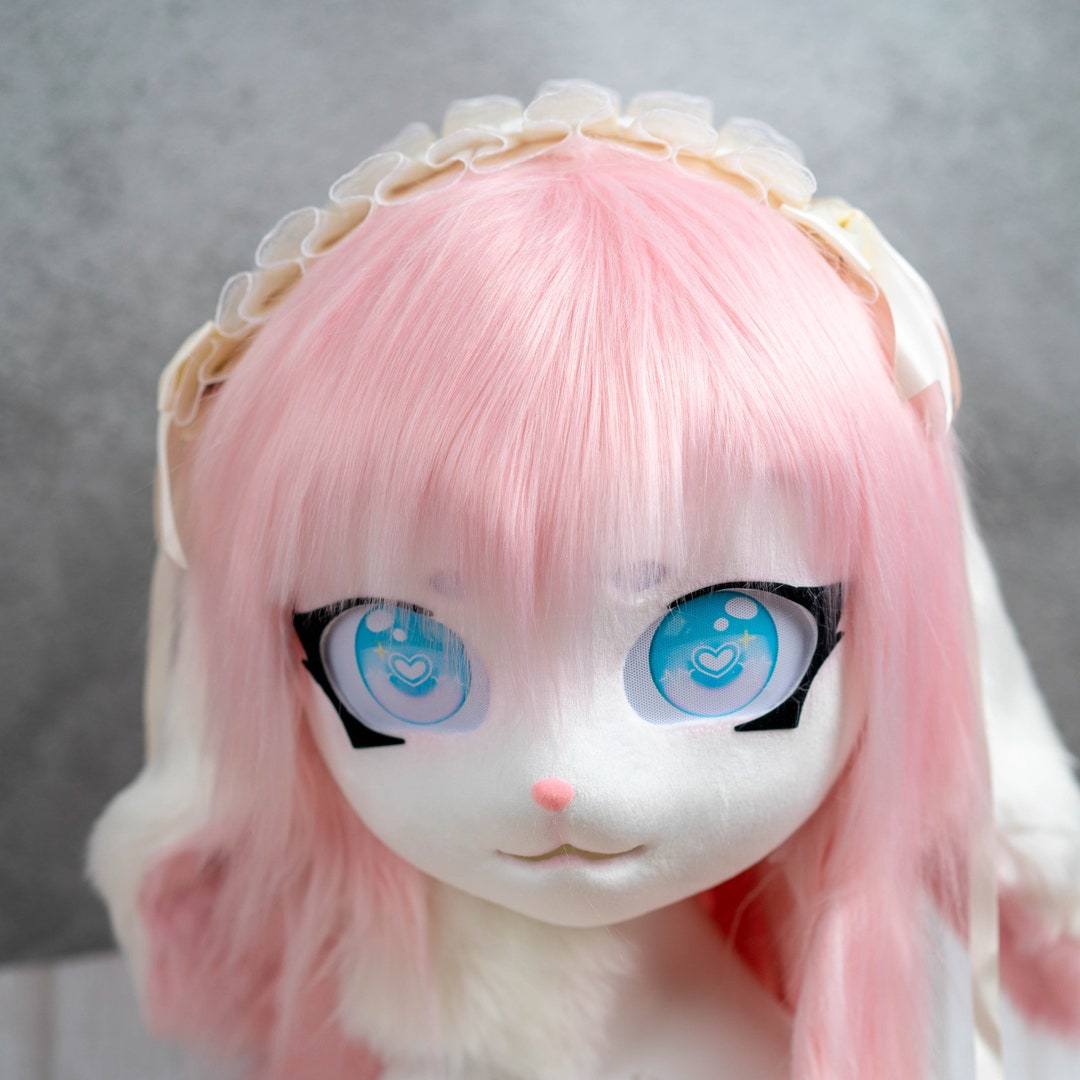 Cute Furry Mask Head, Kig Cat Fursuit Mask Head, Cat Kemono Mask,japan ...