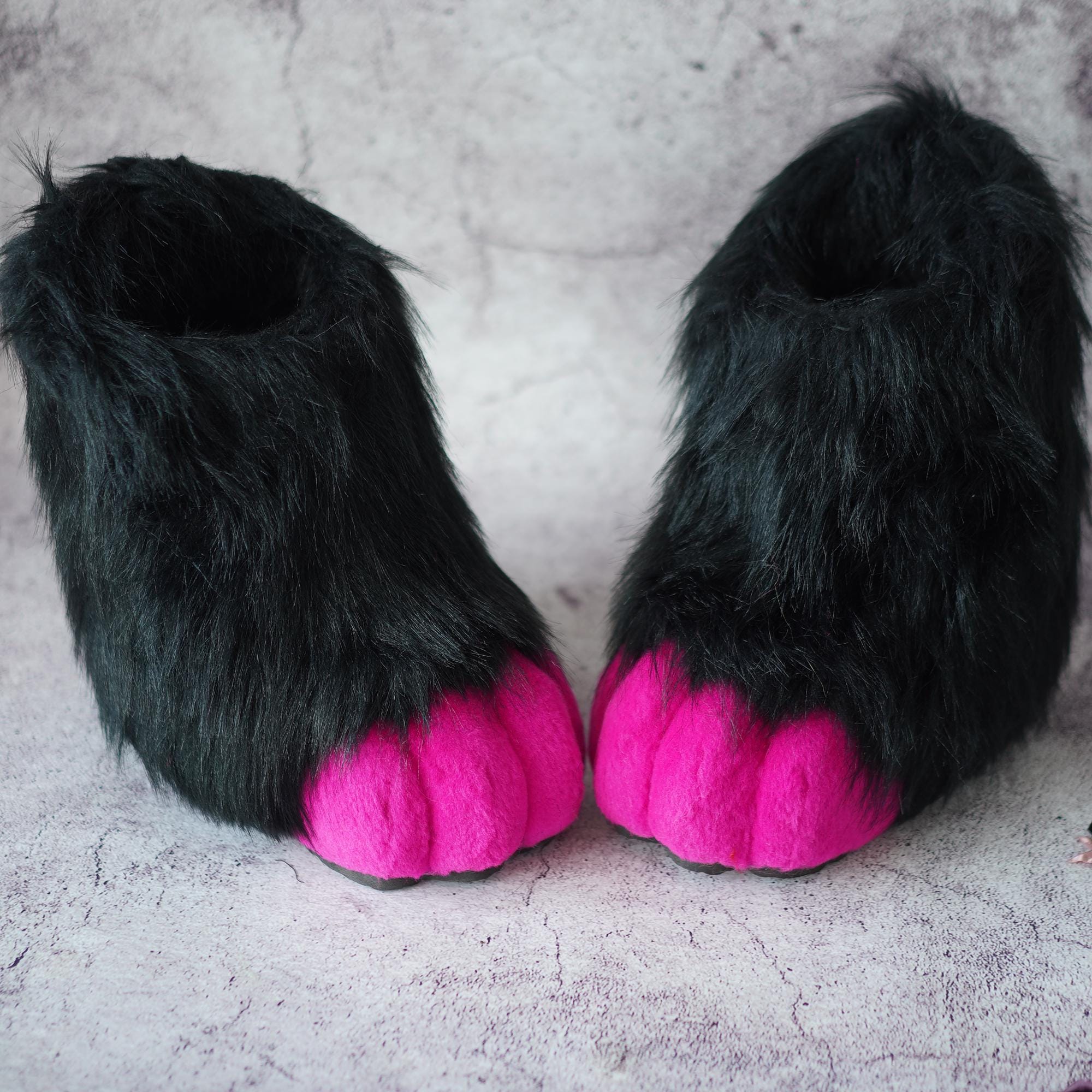 Alien Fursuit Head Mask and Feetpaws Set- Handcrafted Faux Fur Kigurumi ...