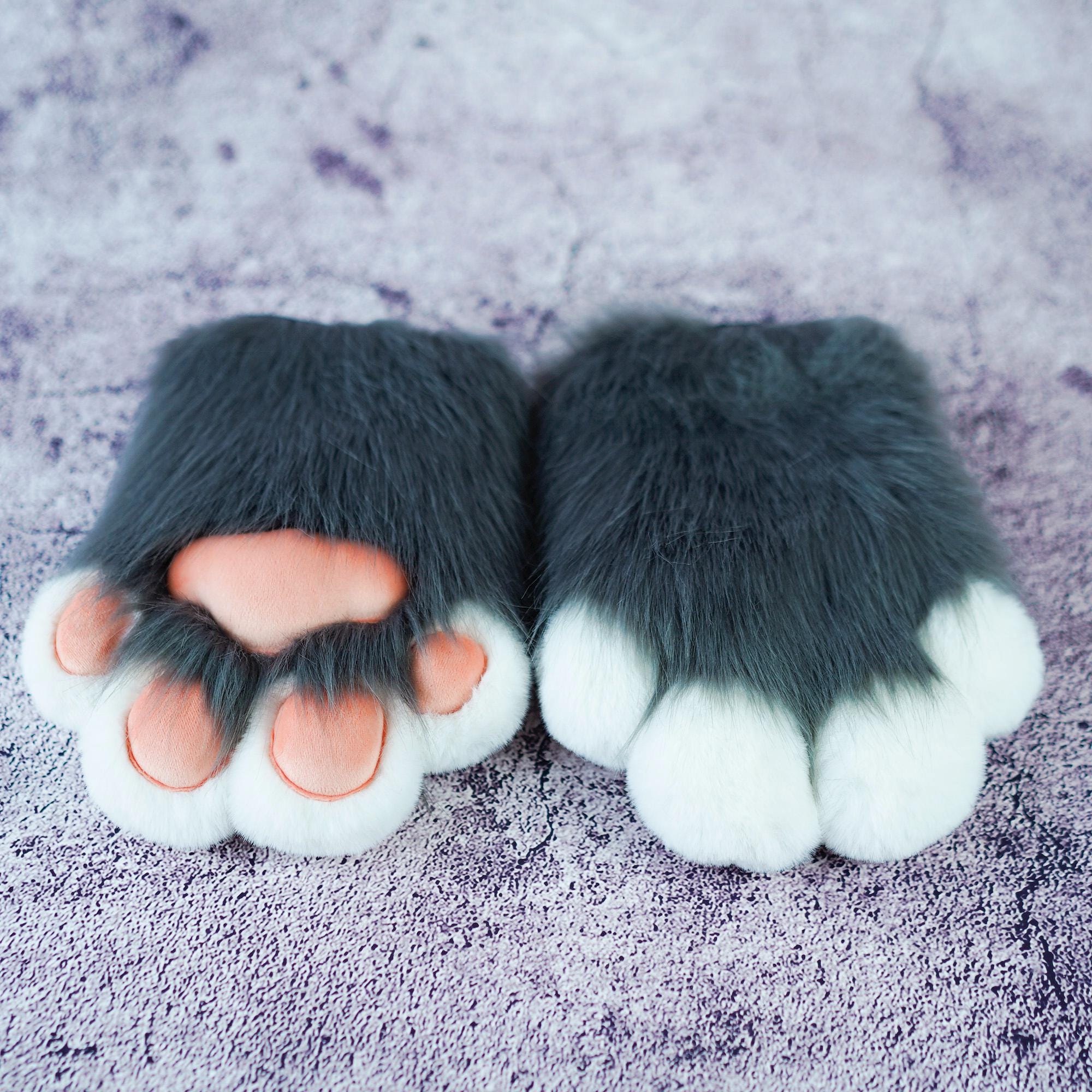 Dark Grey Hand Paws Gloves for Halloween Birthday Christmas, Furry ...